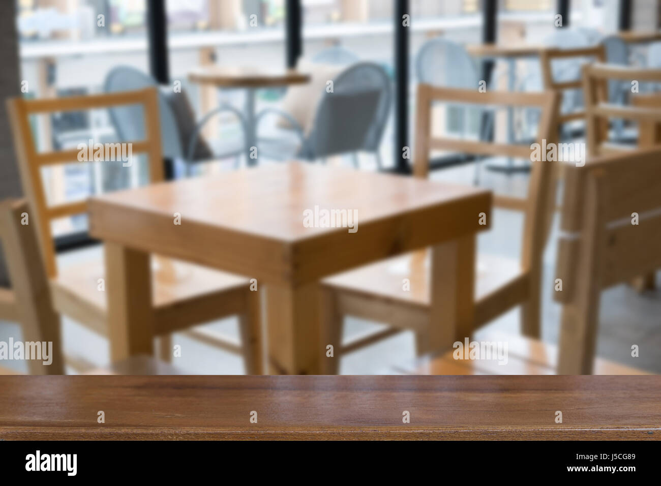 table and chair in food court, cafe, coffee shop, cafeteria, restaurant ...