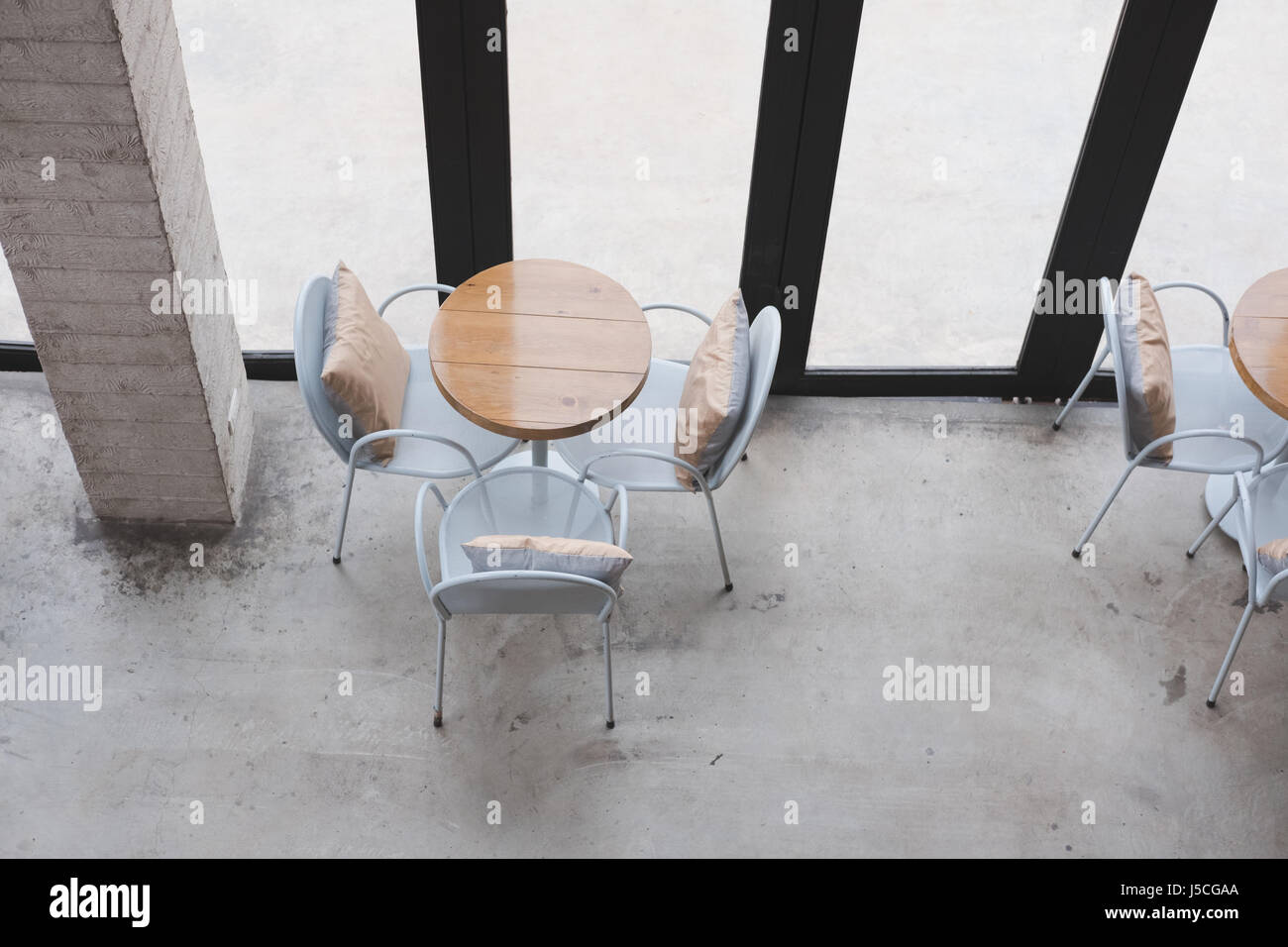 table and chair in food court, cafe, coffee shop, cafeteria, restaurant ...