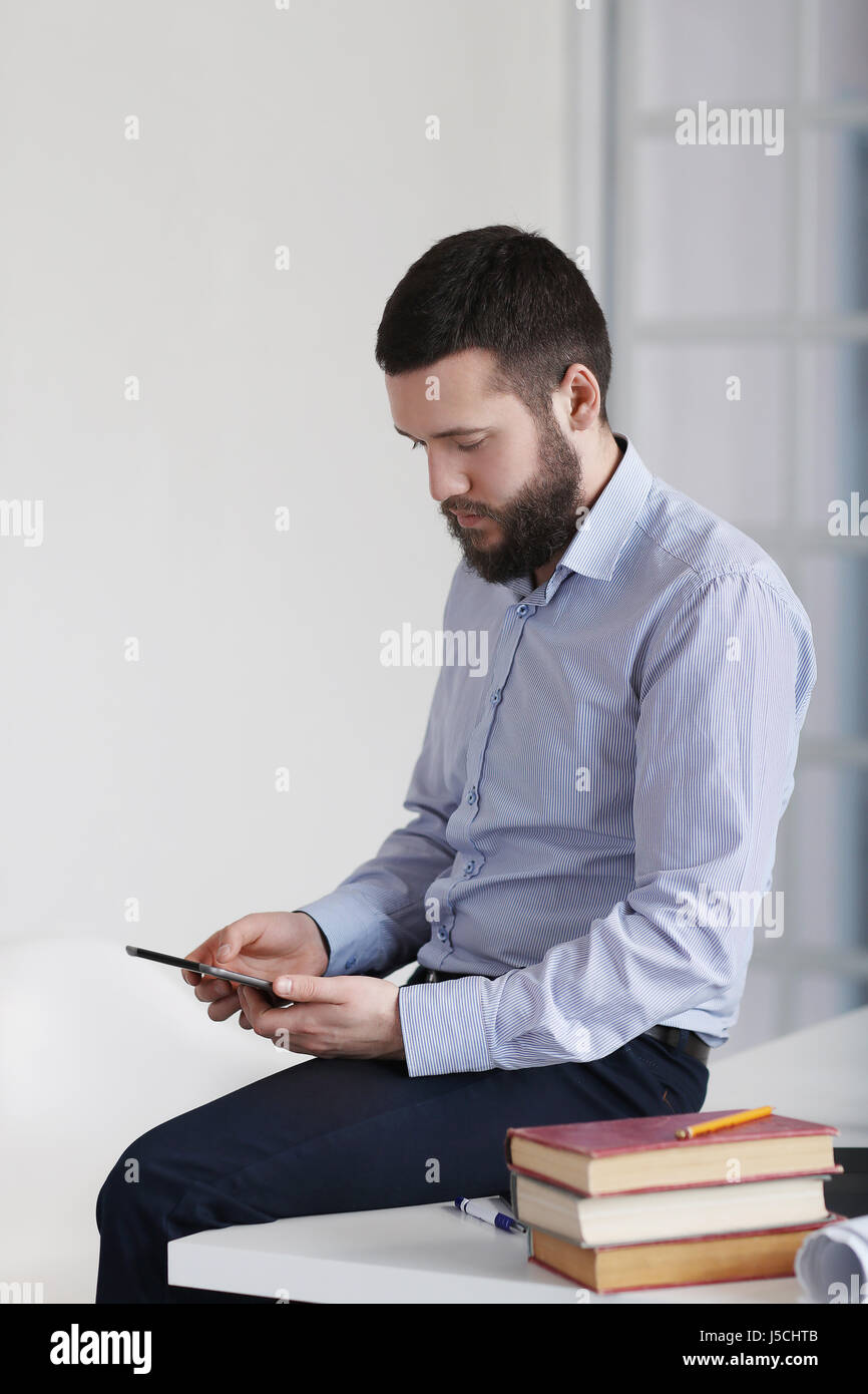 Man at work in the office Stock Photo - Alamy