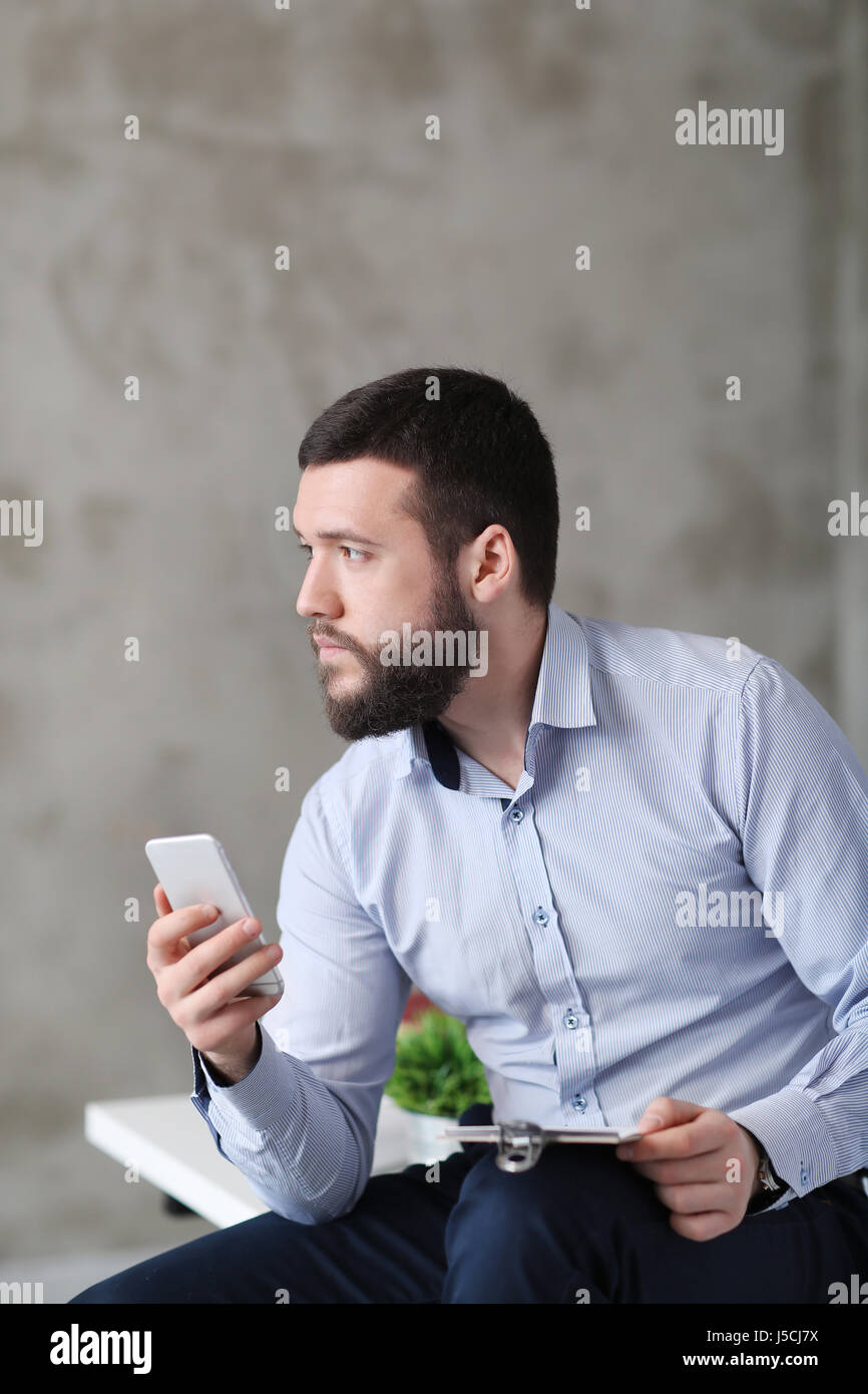 Man at work in the office Stock Photo - Alamy