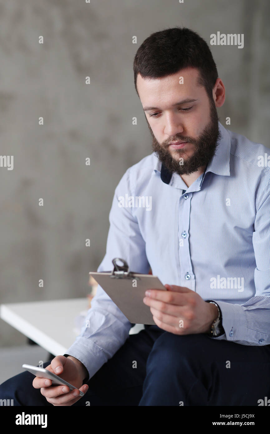 Man at work in the office Stock Photo - Alamy