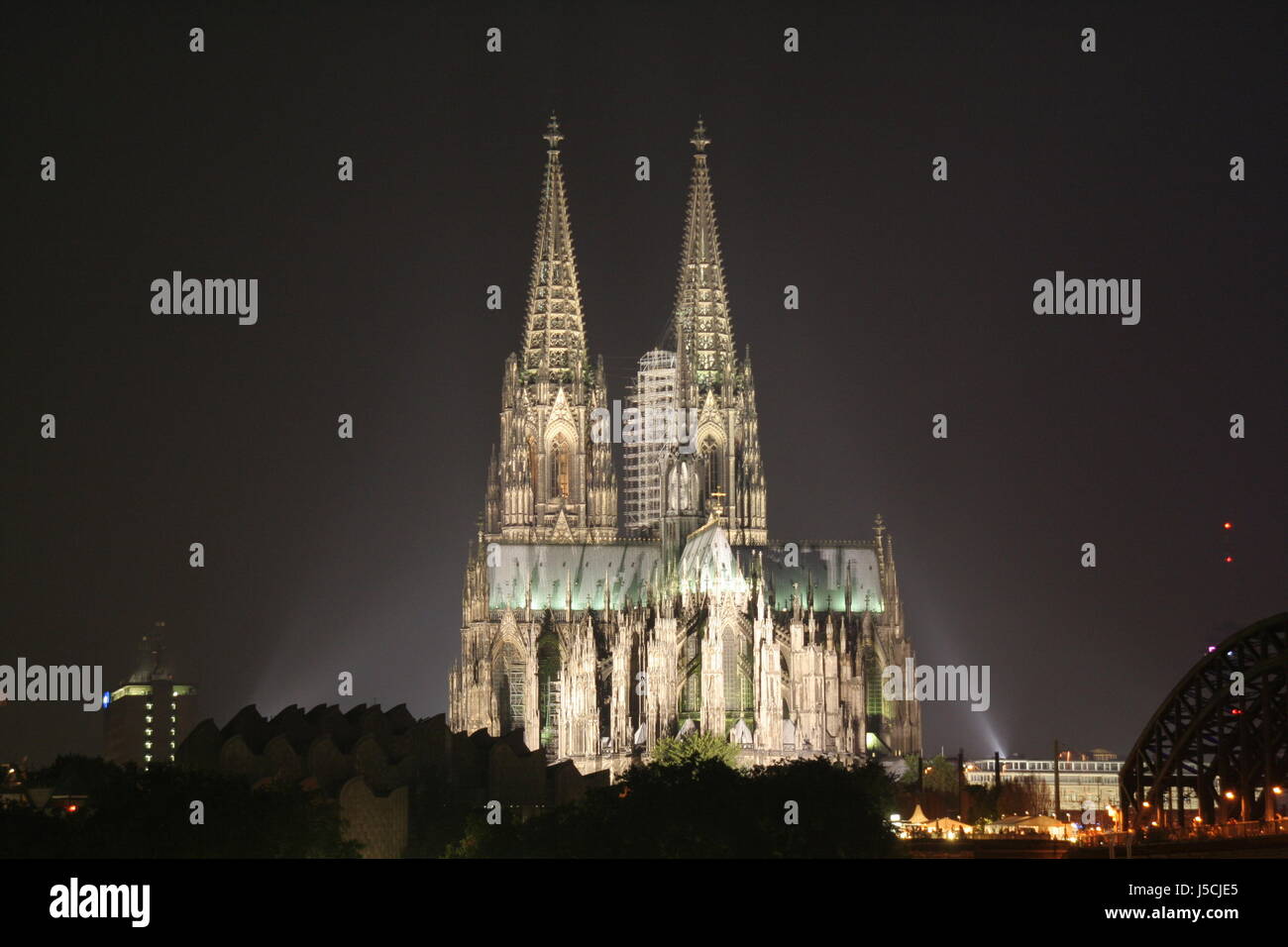 cologne cathedral at night Stock Photo - Alamy