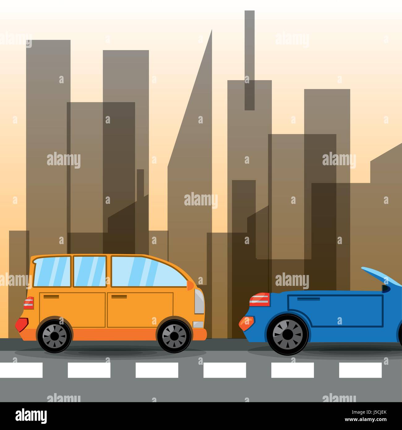 cars transiting for the city Stock Vector Image & Art - Alamy