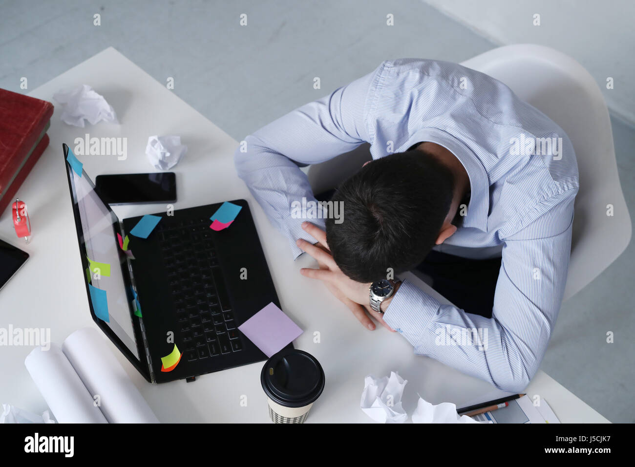 Man at work in the office Stock Photo - Alamy