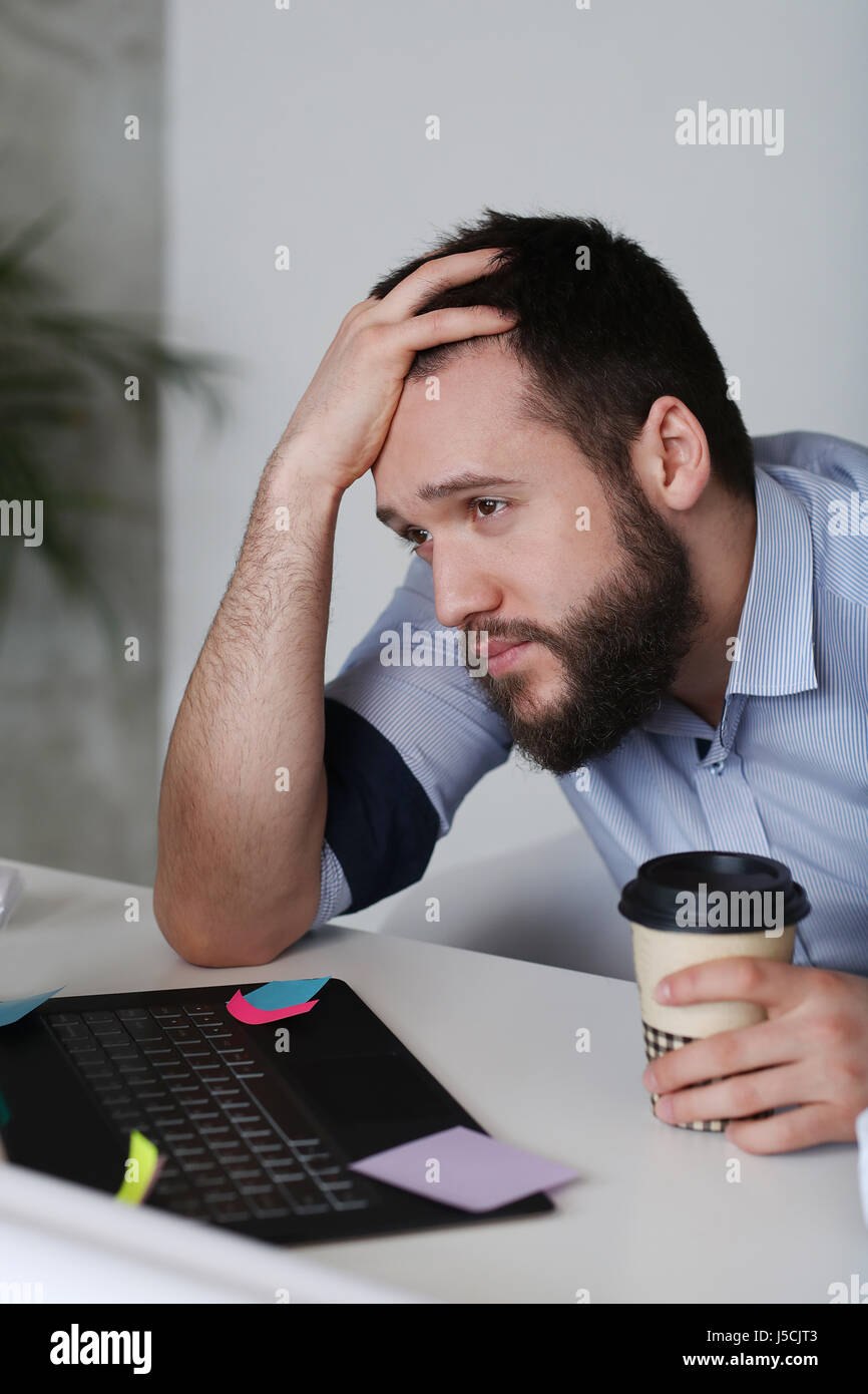 Man at work in the office Stock Photo - Alamy