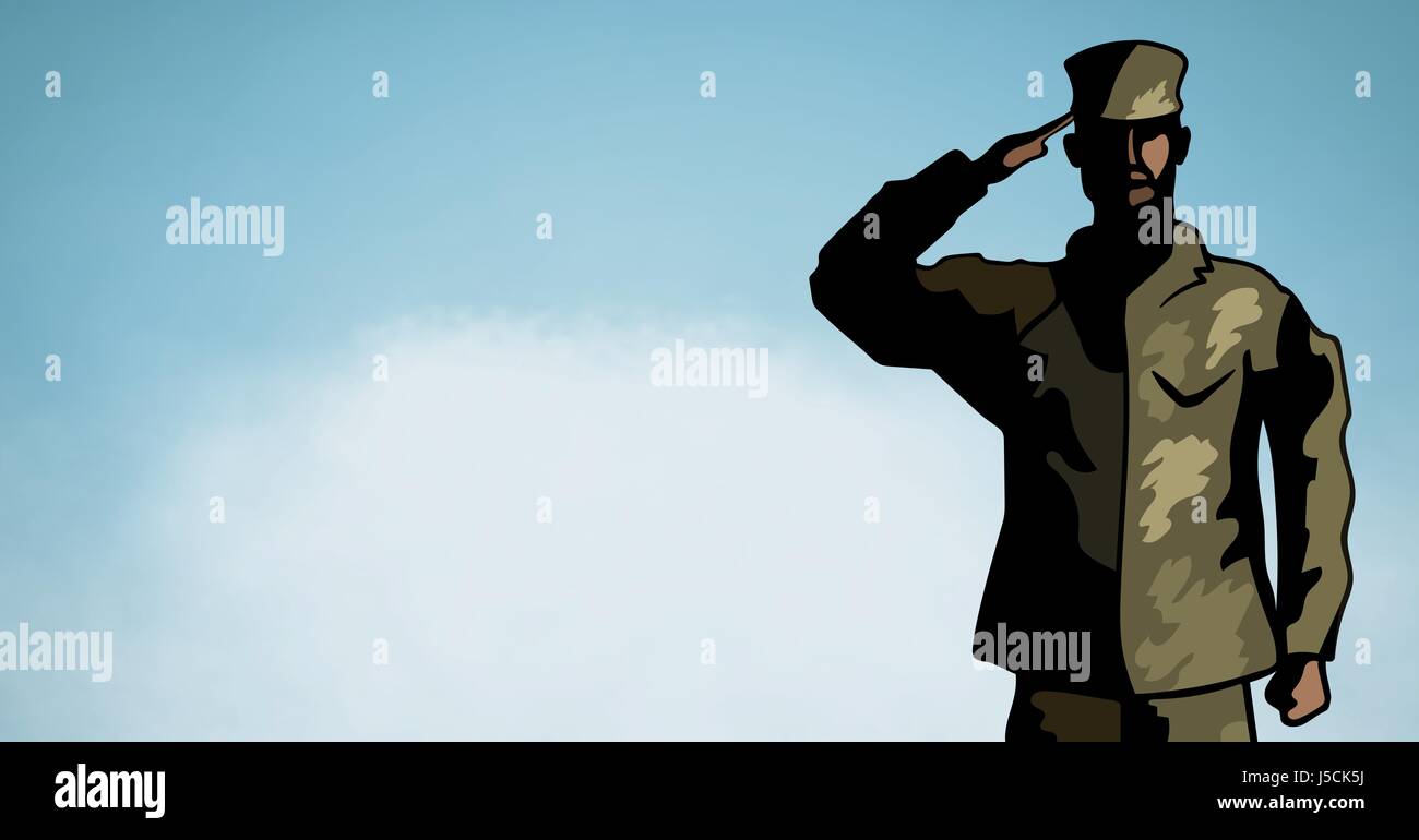 Saluting Cartoon Soldier High Resolution Stock Photography and Images ...