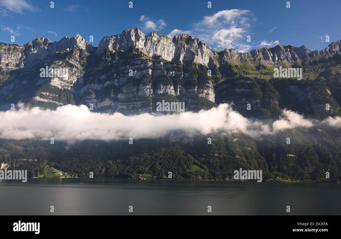 about the walensee the churfirsten Stock Photo - Alamy