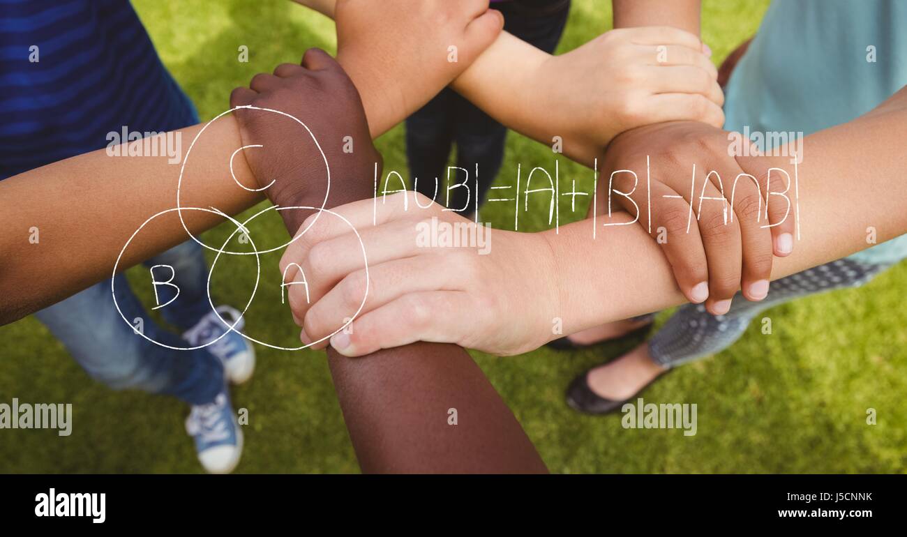 Digital composite of Digital composite image of math equation over ...