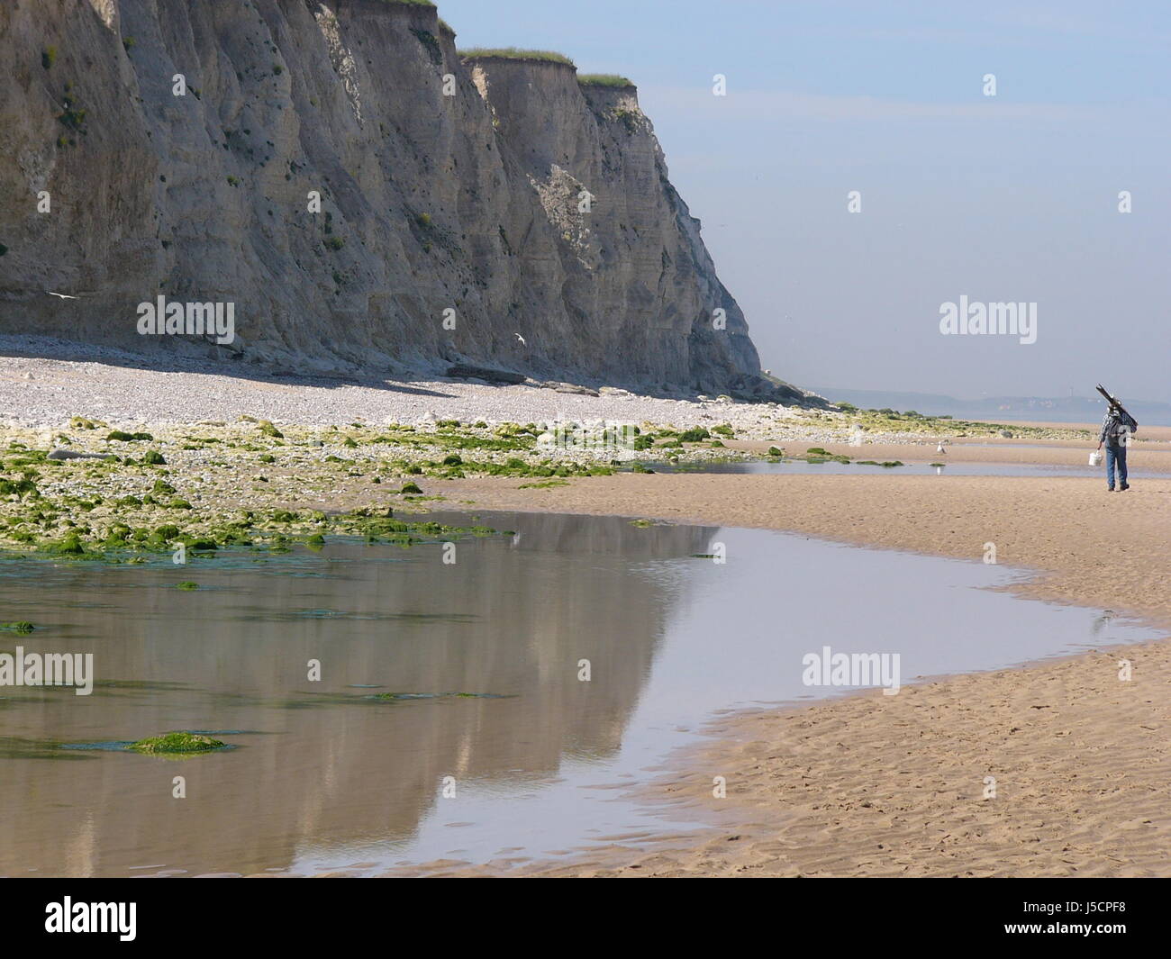 rock mirroring loneliness coast limestone salt water sea ocean water ...