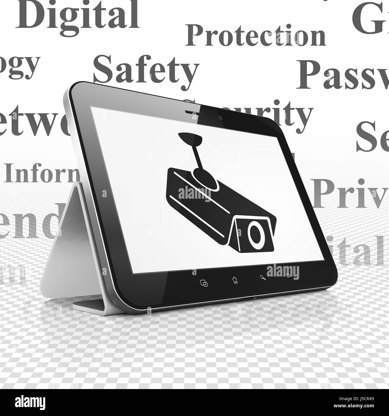 Security concept: Tablet Computer with Cctv Camera on display Stock ...