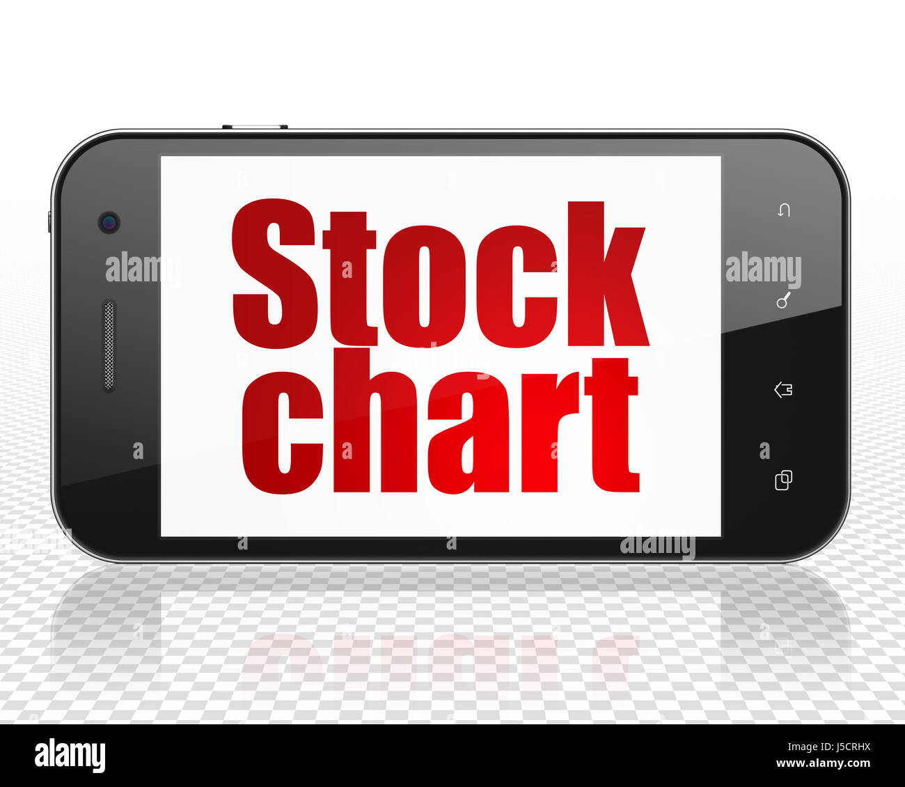 Business concept: Smartphone with Stock Chart on display Stock Photo ...