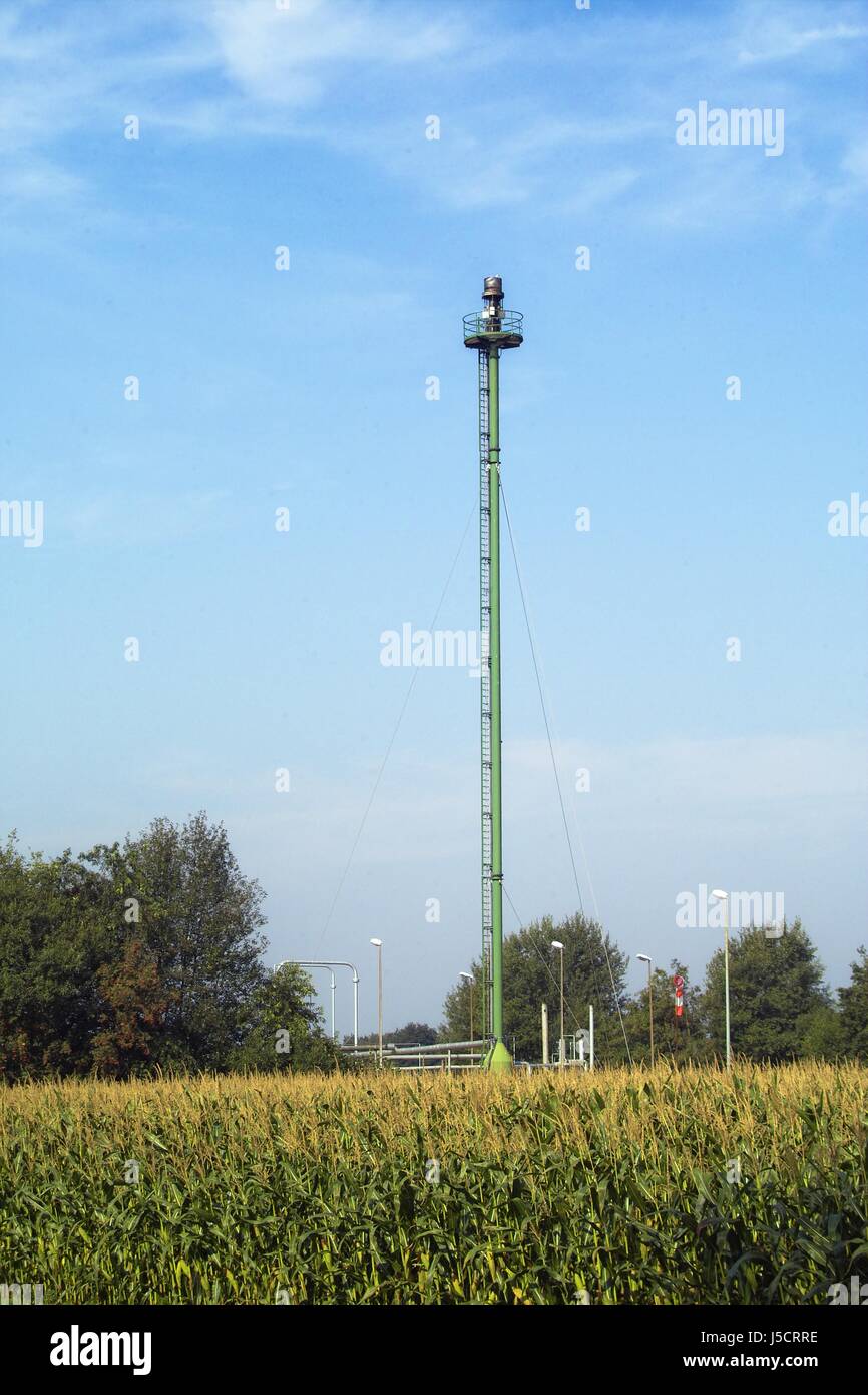 power generation flame gas torch natural gas landscape scenery ...