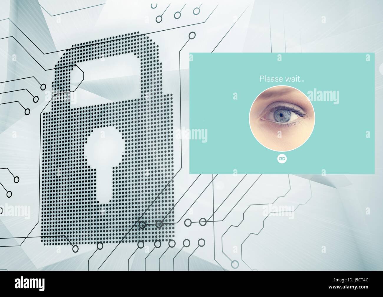 Digital composite of Identity Verify security App Interface Stock Photo ...