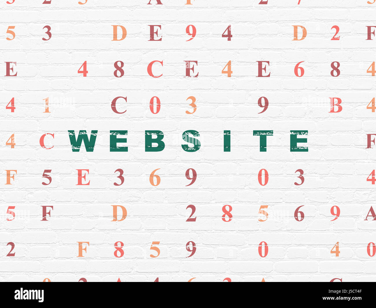 Web development concept: Website on wall background Stock Photo - Alamy