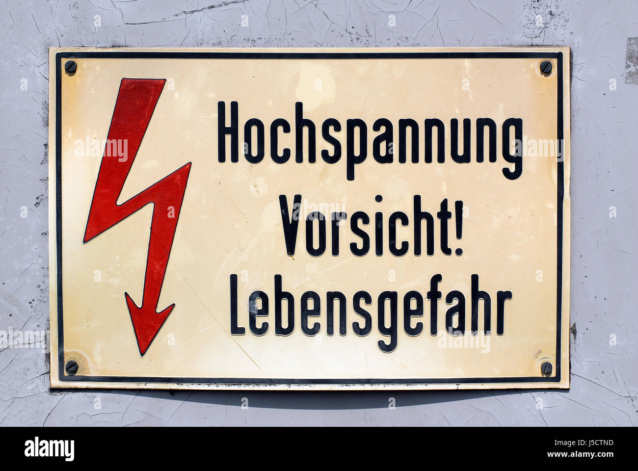 sign signal signposts high tension hint high-tension line flashover ...