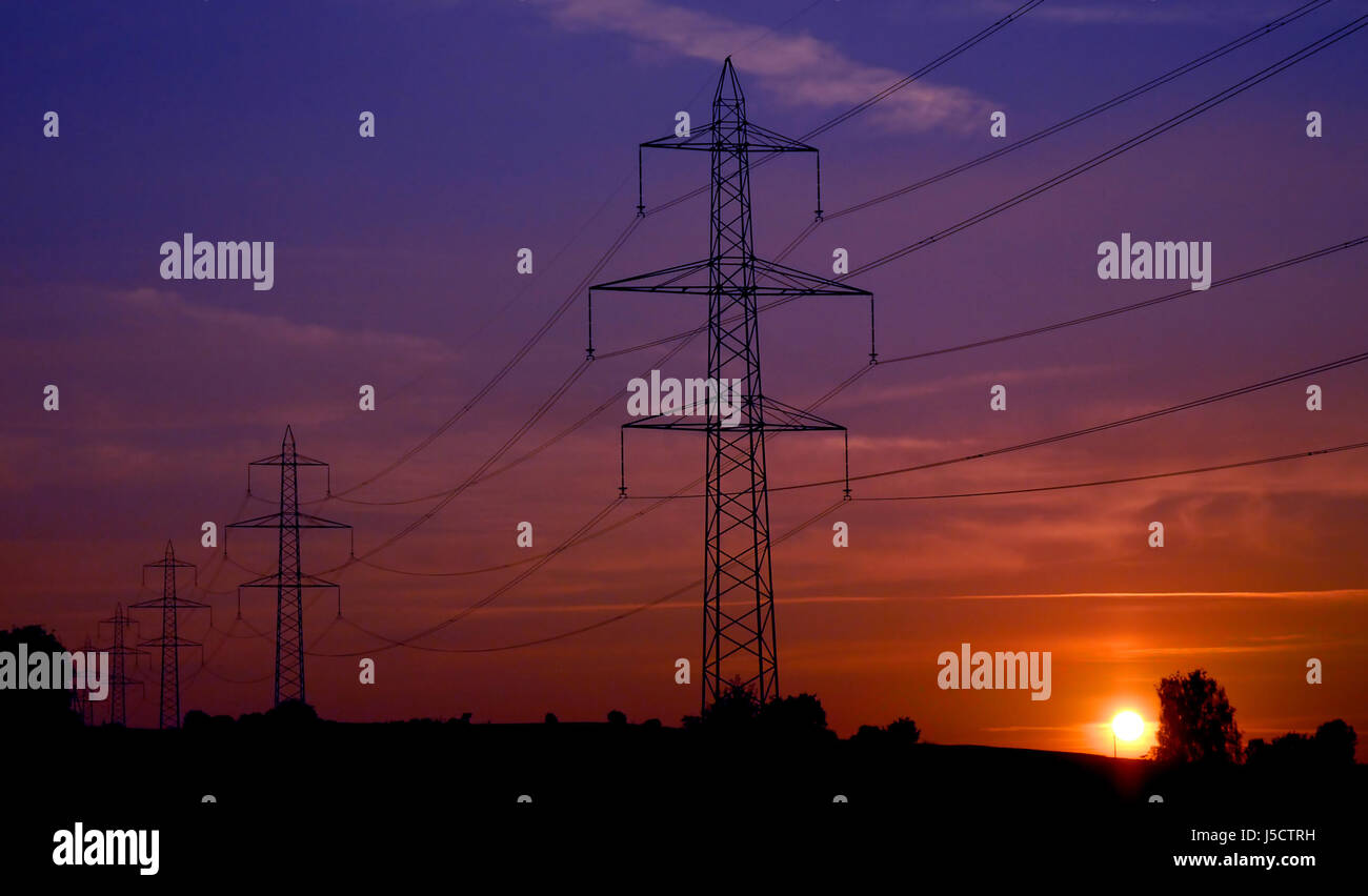 sunrise energy power electricity electric power achievement red sky ...