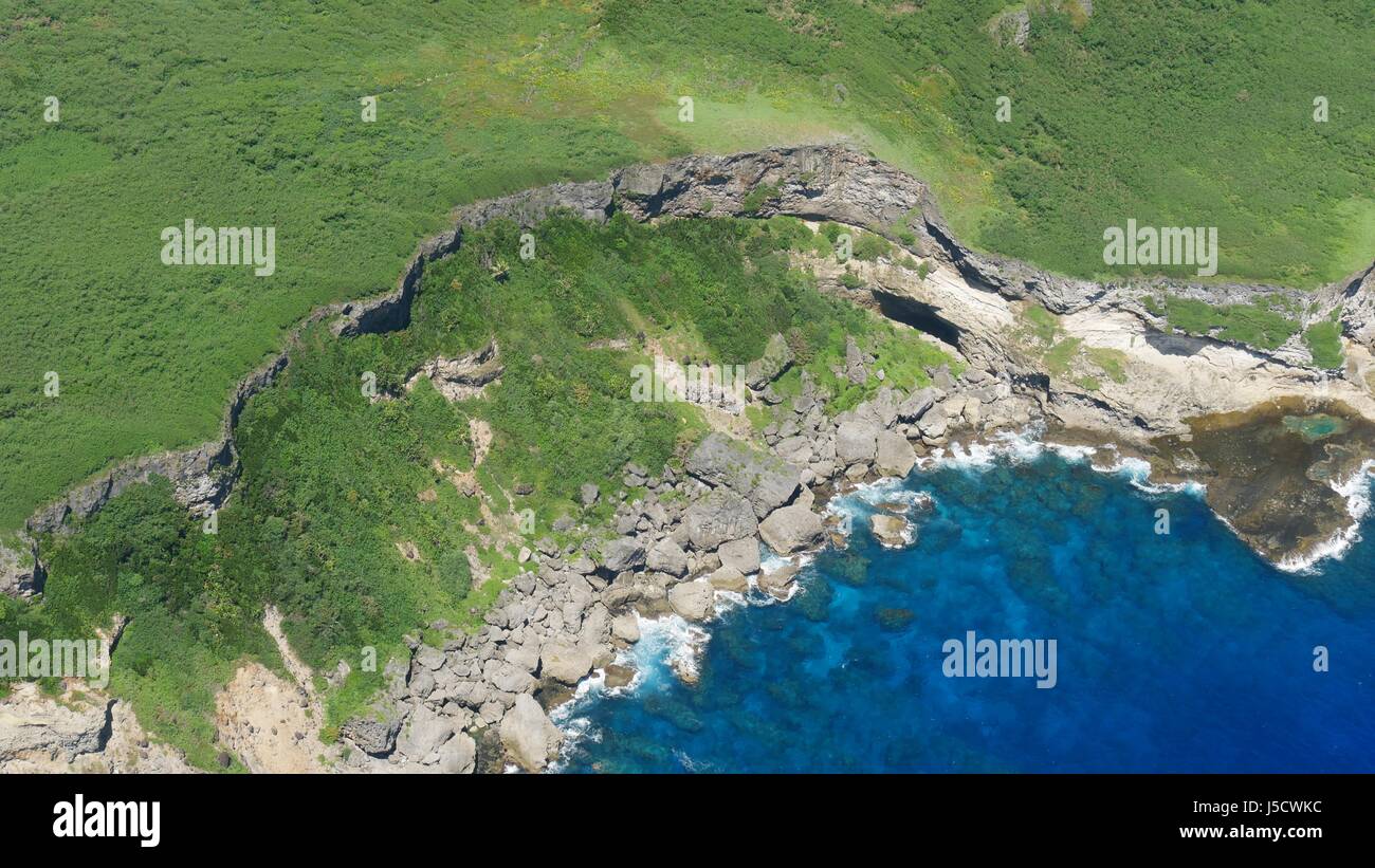 Marpi, the northern part of Saipan viewed from an airplane boasts of ...