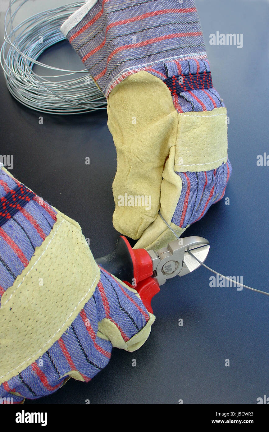 blue hand hands tool silver metal protect protection to snap roll wire ...