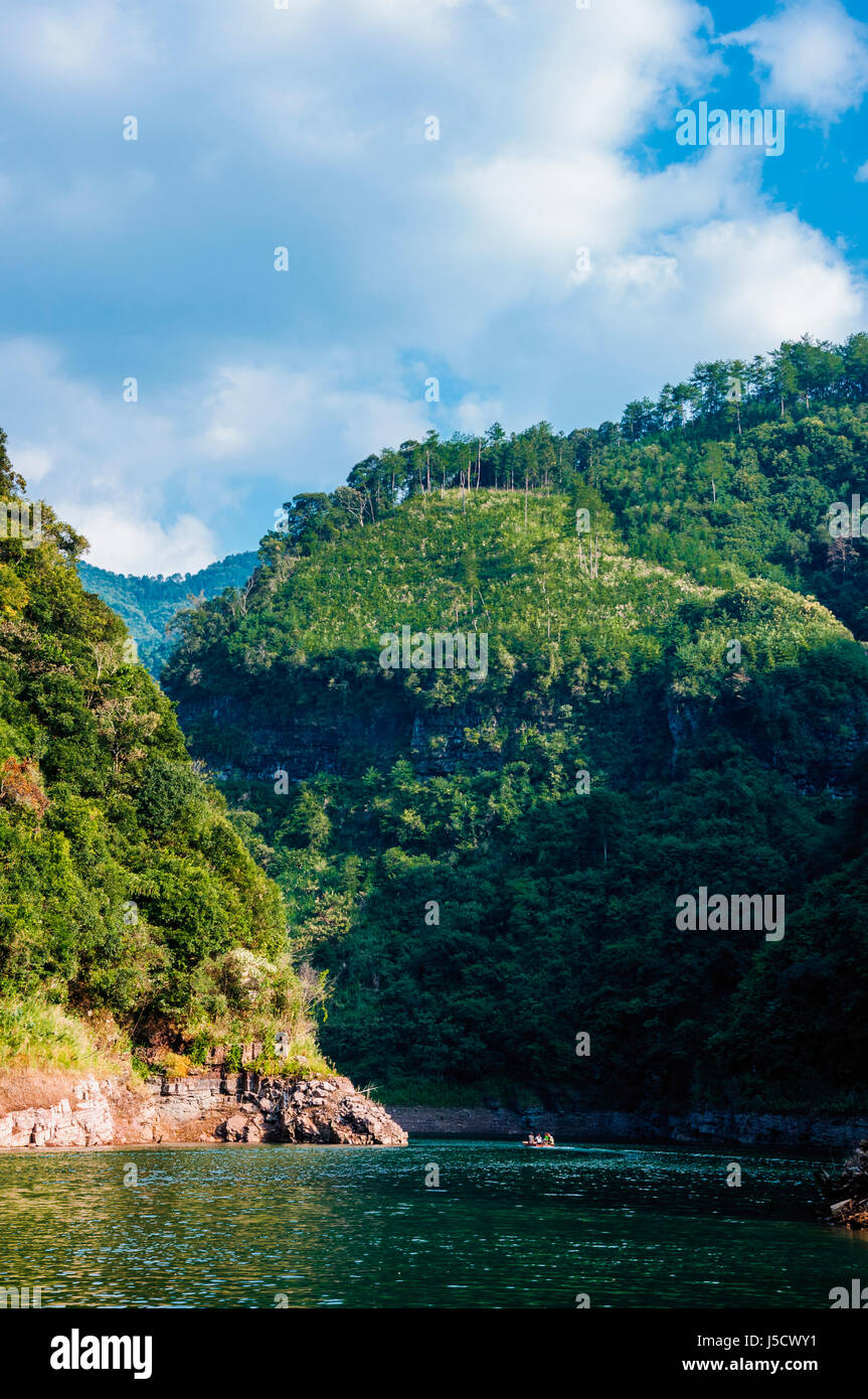 Beautiful reservoir scenery in summer Stock Photo - Alamy