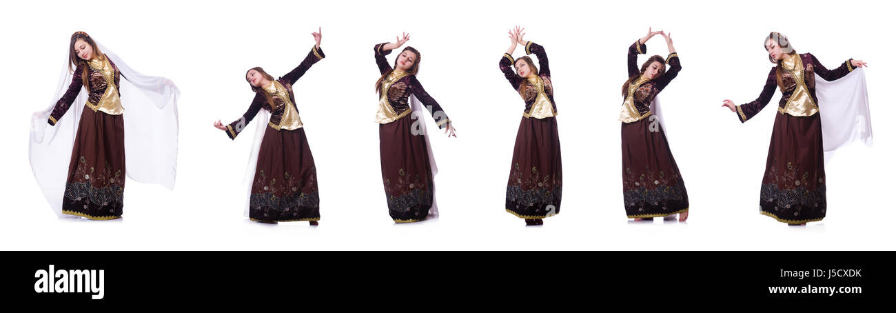 Young lady dancing traditional azeri dance Stock Photo - Alamy