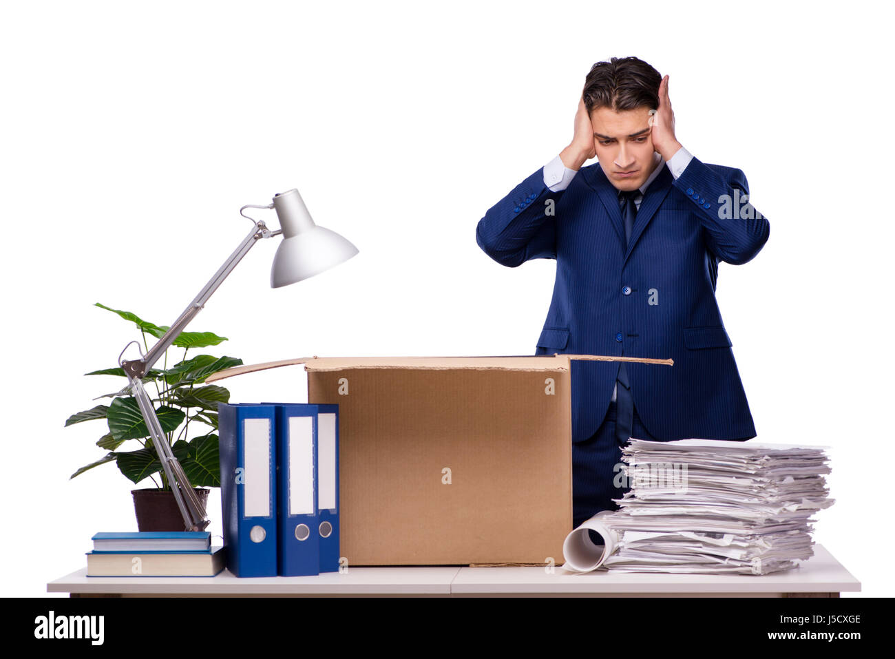 Businessman made redundant fired after dismissal Stock Photo - Alamy