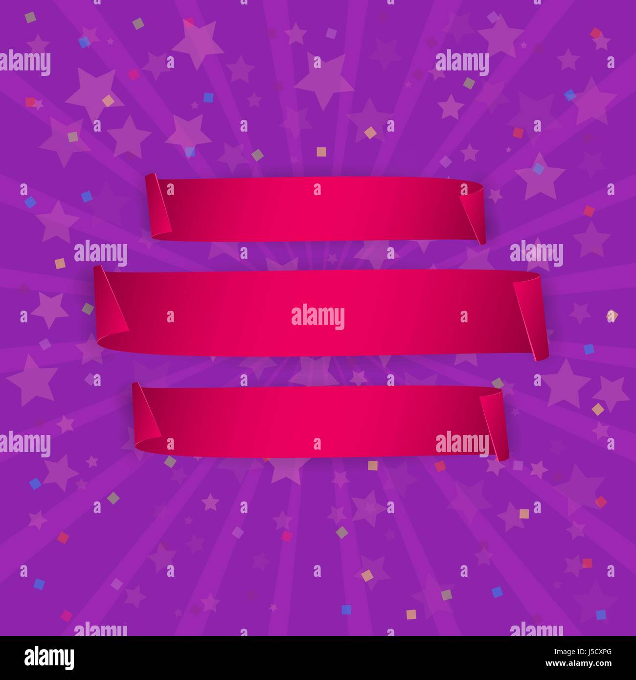 Colorful Banners. Ribbons sticker. Paper scrolls. Vector illustration ...