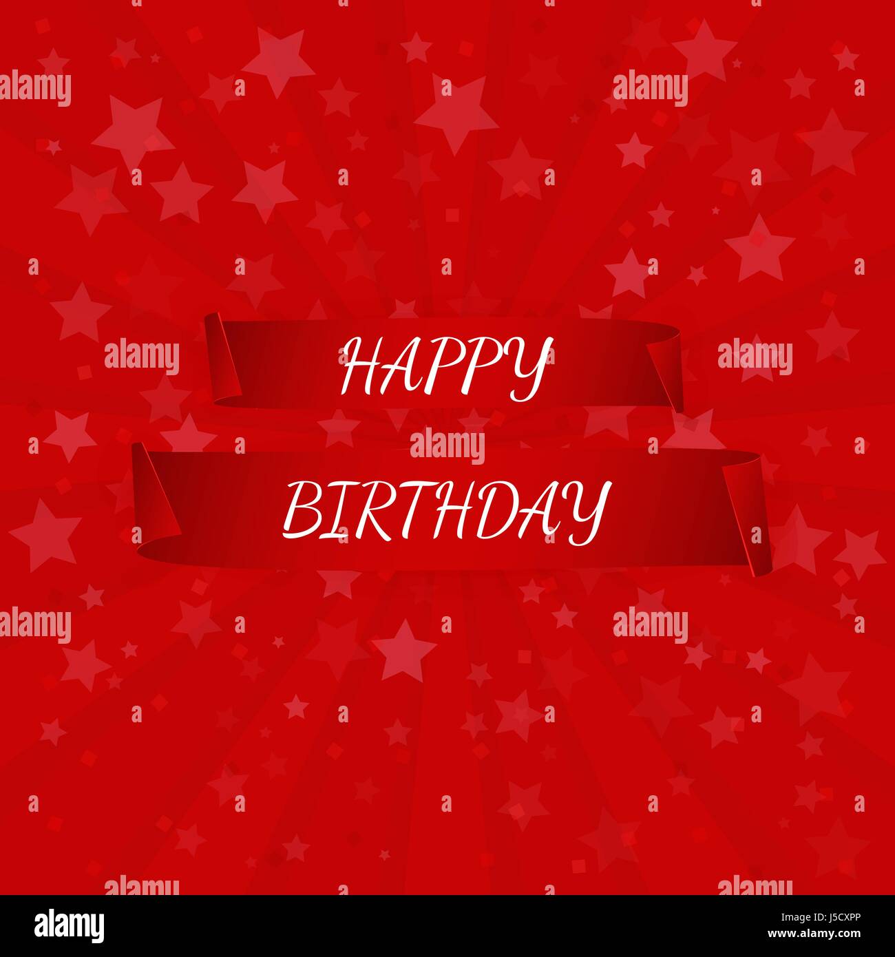 Happy Birthday banner. Paper scrolls. Vector illustration Stock Vector ...