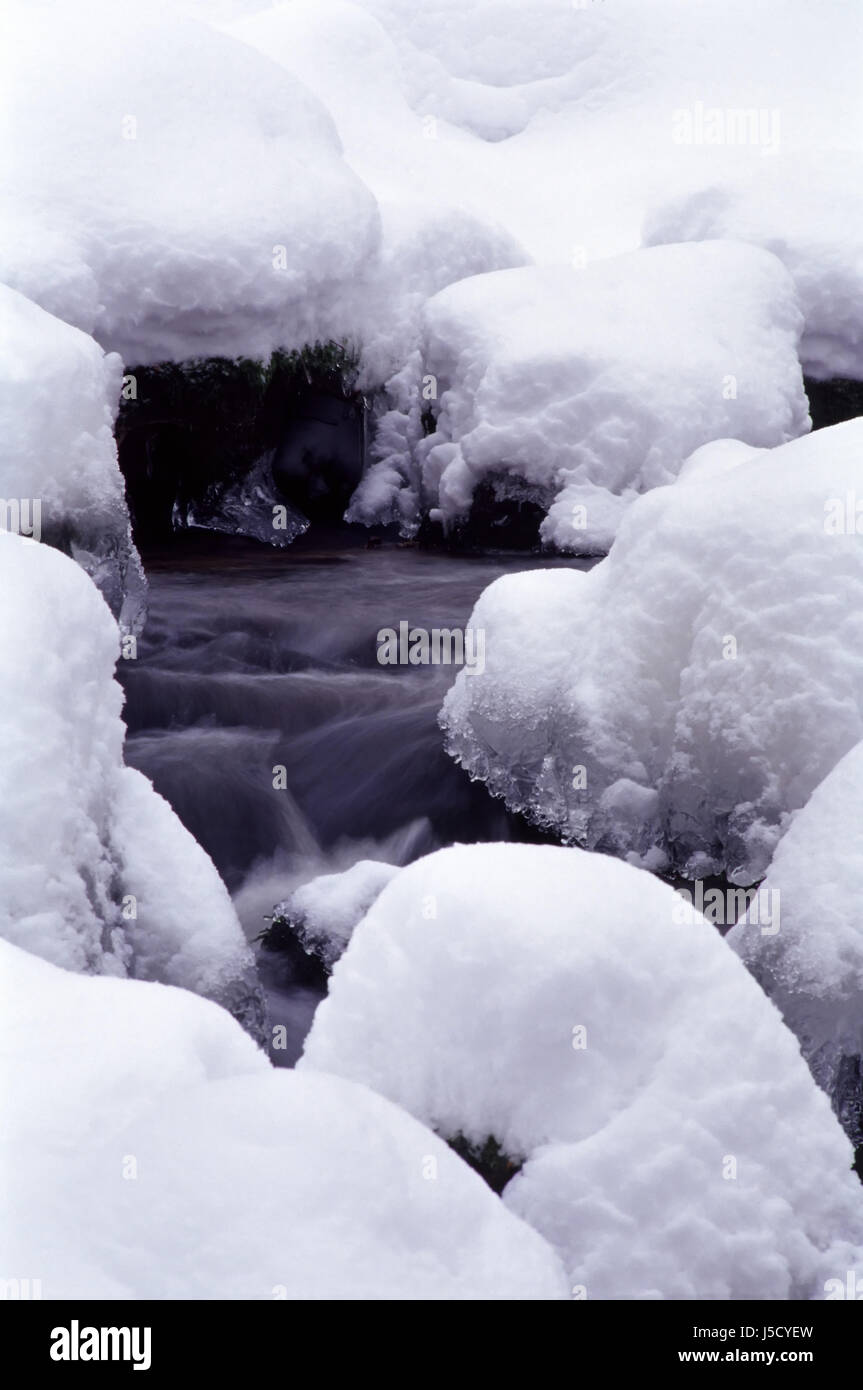 waters stone winter cold stream ice frozen black forest freeze ...