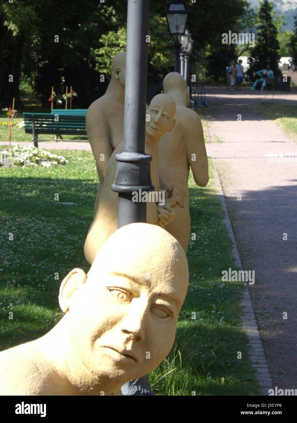 park stone curiosity sculpture human human being switzerland bizarre ...