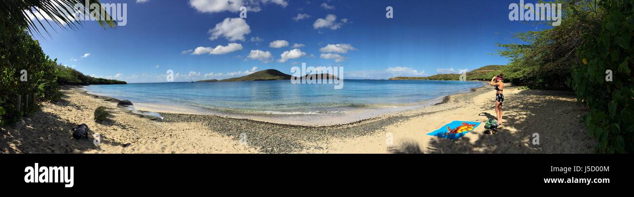 Panoramic view of Zoni beach in Culebra, Puerto Rico Stock Photo - Alamy