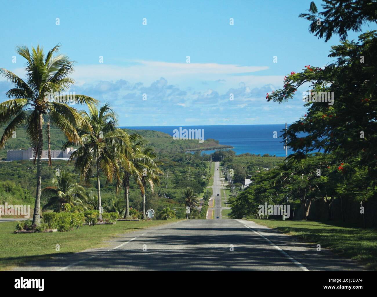 Tinian road, Northern Mariana Islands Stock Photo - Alamy