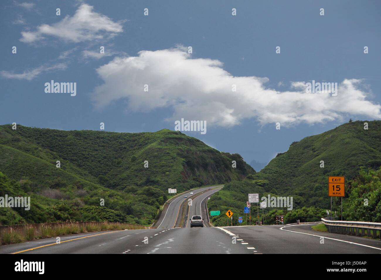 Traveling through scenic roads in Honolulu, Hawaii Stock Photo - Alamy