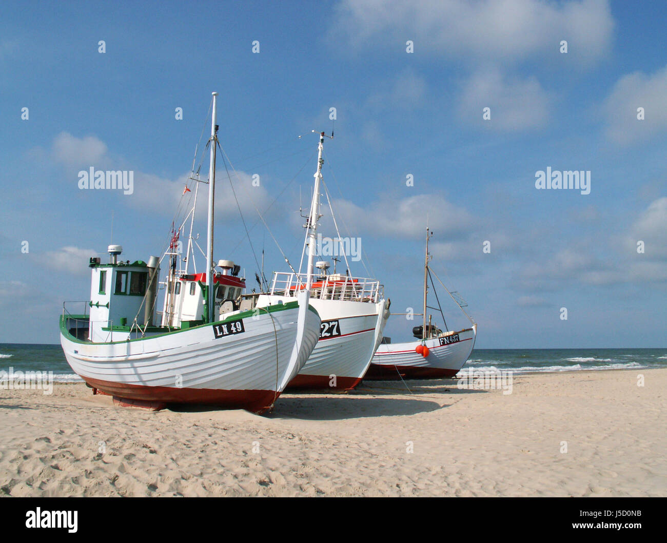 fishing boats on the beach Stock Photo - Alamy