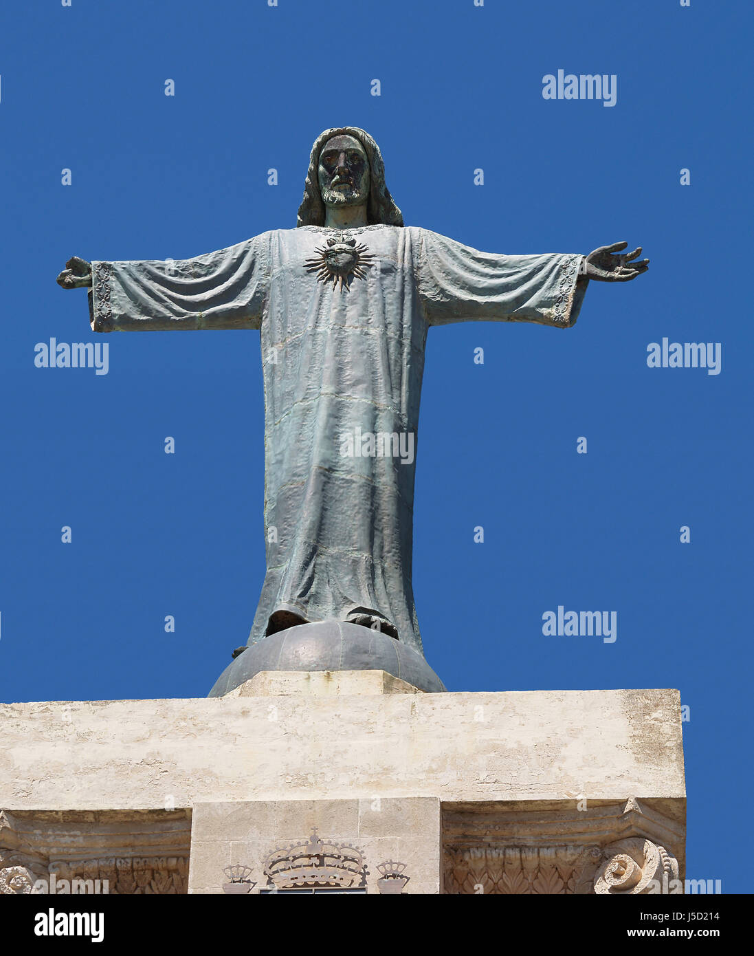 blue hand monument stone statue heaven paradise sculpture spain spread ...