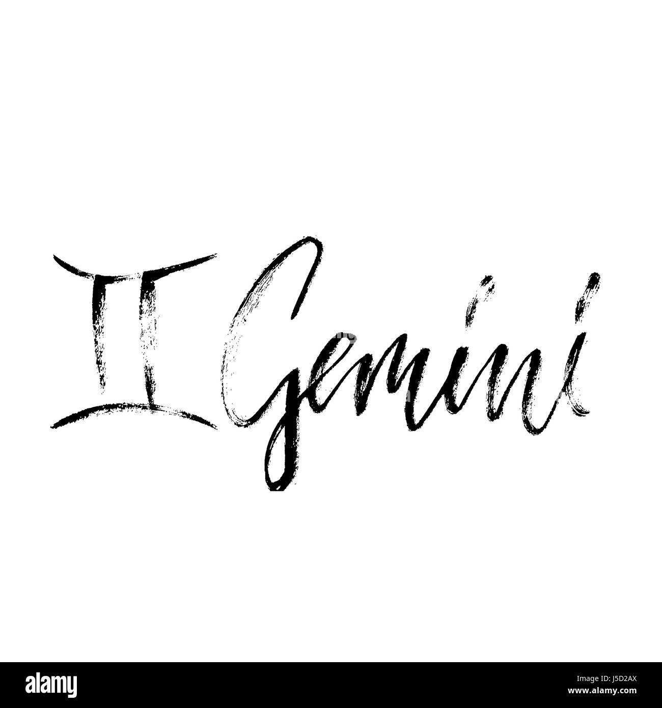 Hand gemini symbol isolated Cut Out Stock Images & Pictures - Alamy