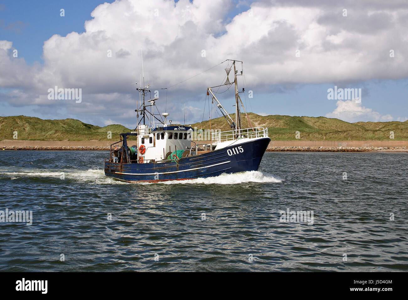 denmark coast fishing boat fishing fisherman port entrance fishing ship ...