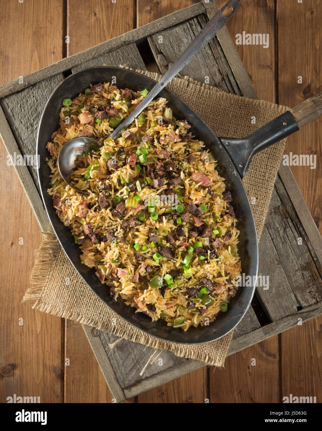 Cajun dirty rice. Louisiana New Orleans Food Stock Photo - Alamy