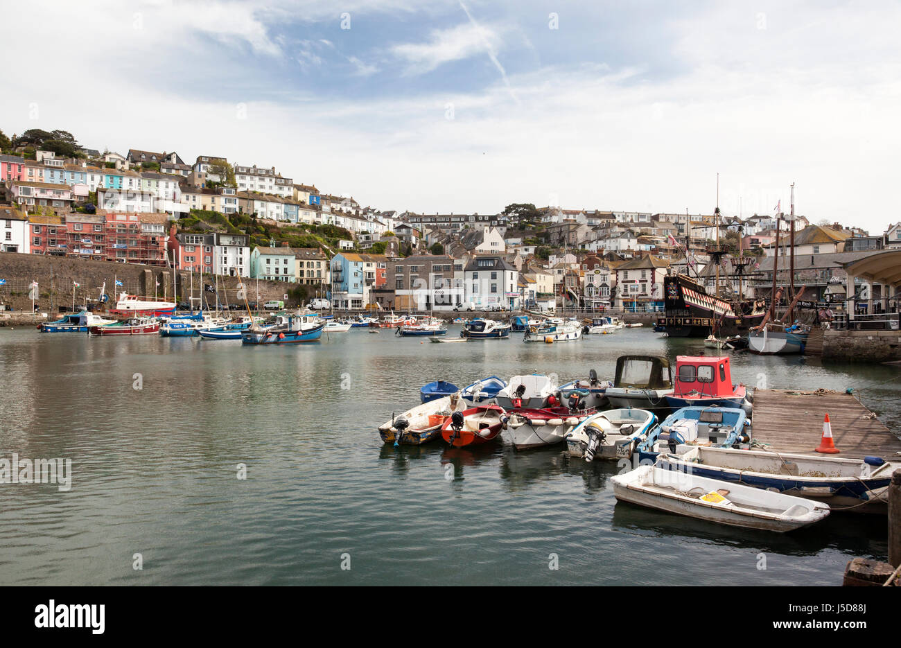 Brixham harbour, Brixham, South Devon, England, UK Stock Photo - Alamy