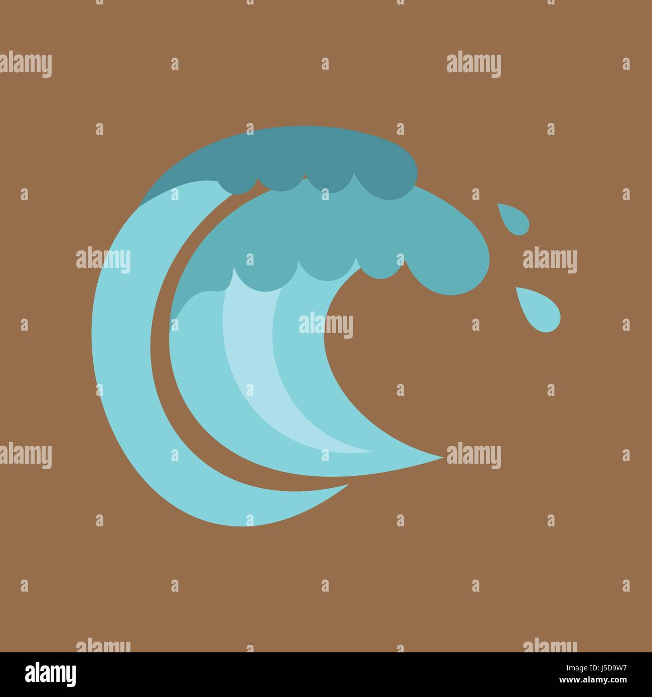 Tenth wave icon. Cartoon illustration of tenth wave vector icon for web ...