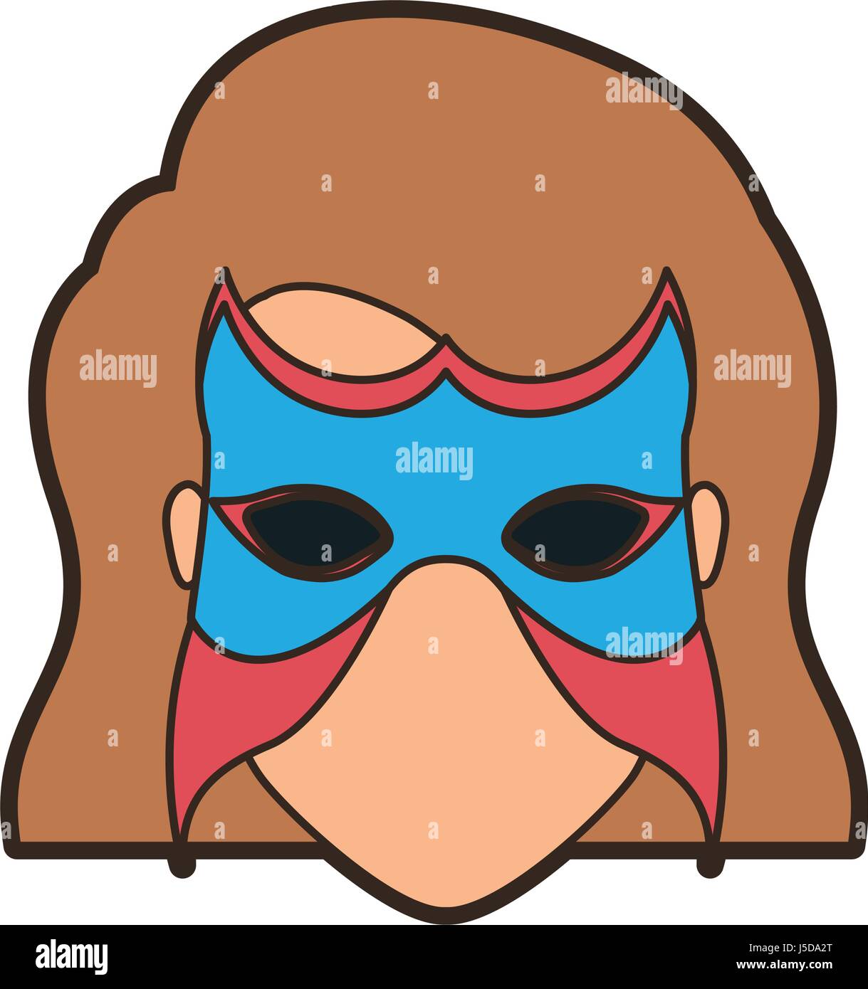 colorful silhouette with faceless woman superhero with short hair and ...