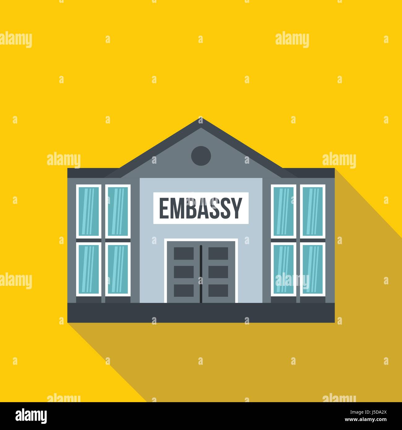 Embassy icon. Flat illustration of embassy vector icon for web Stock ...
