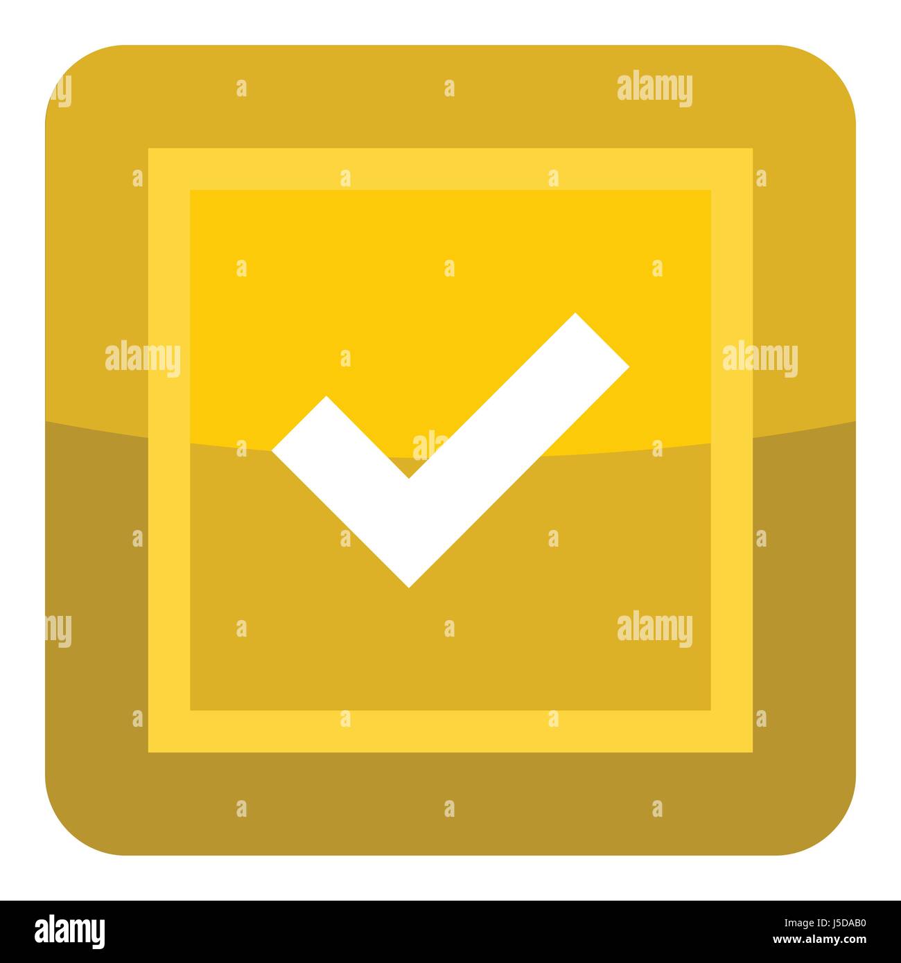 Yellow button icon. Cartoon illustration of yellow button vector icon ...