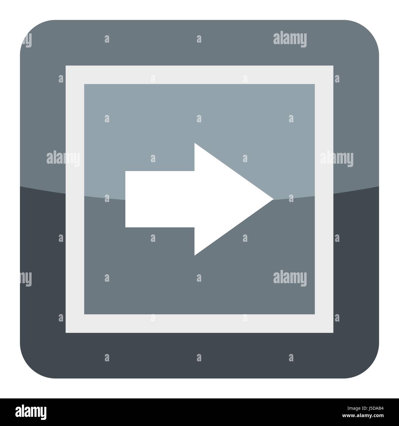 Gray button icon. Cartoon illustration of gray button vector icon for ...