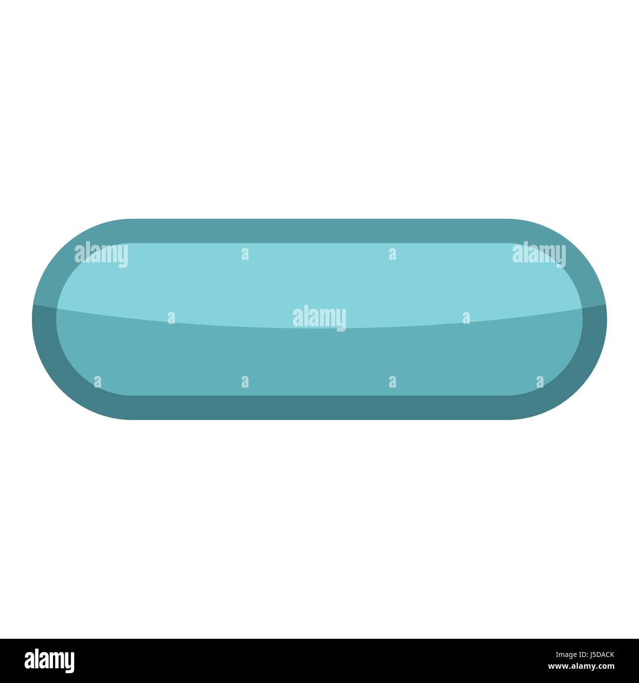 Blue rectangle button icon. Cartoon illustration of blue rectangle ...