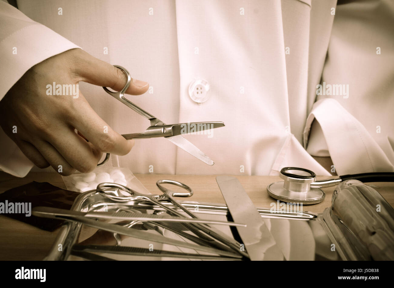 Surgical instruments in operating room Stock Photo - Alamy