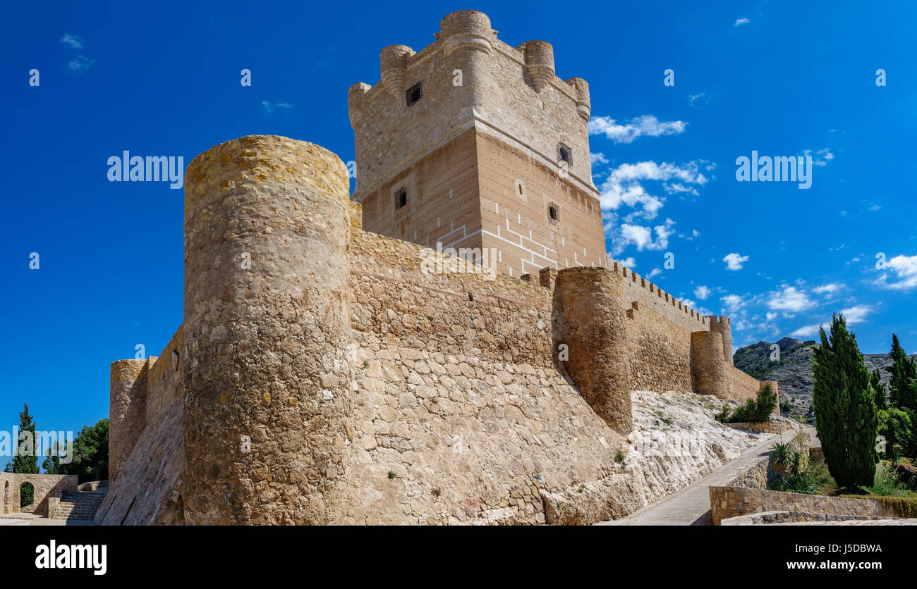 Villena Castle bottom view in Costa Blanca Alicante Spain Stock Photo ...