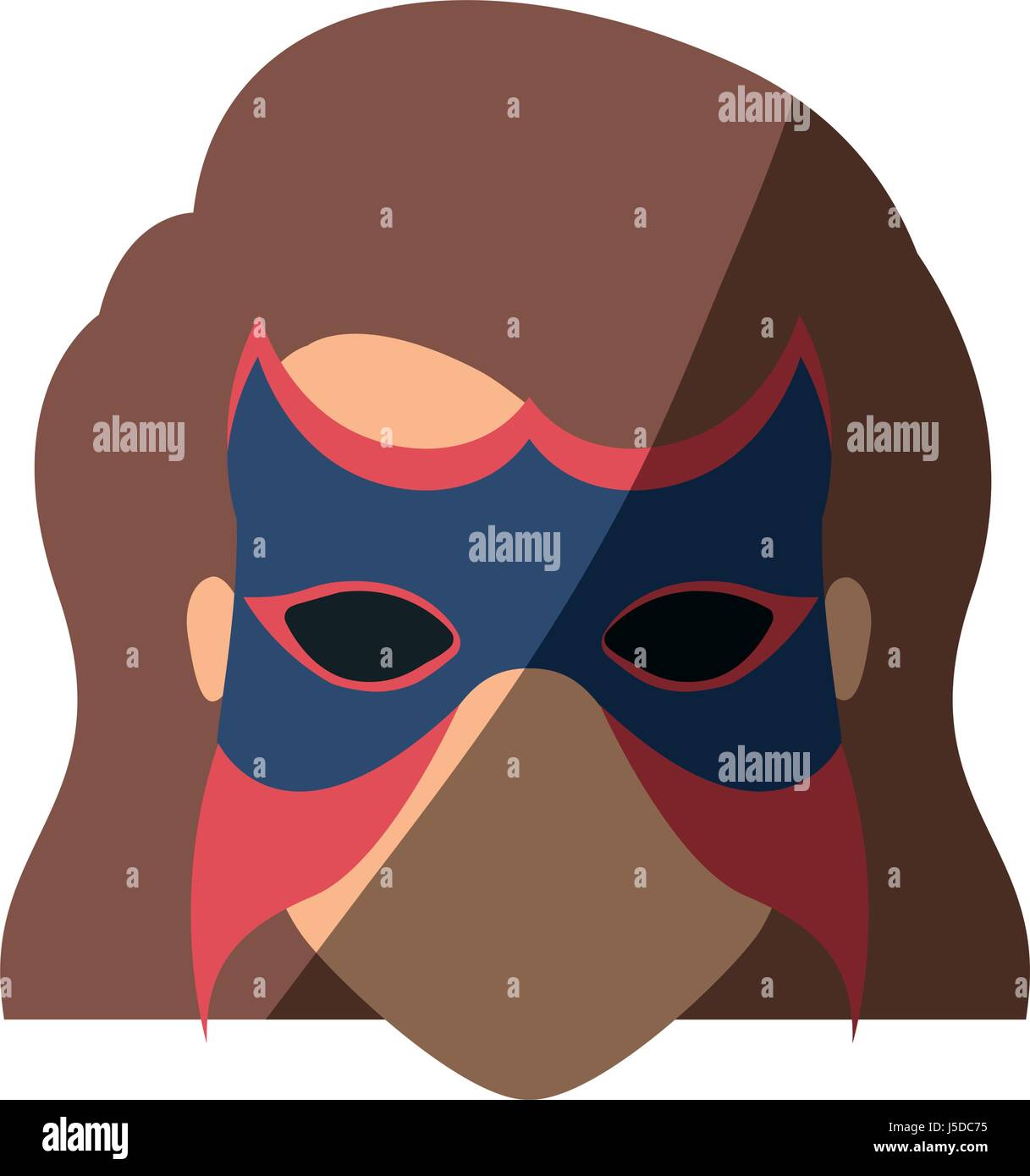 colorful silhouette with faceless woman superhero with short hair and ...