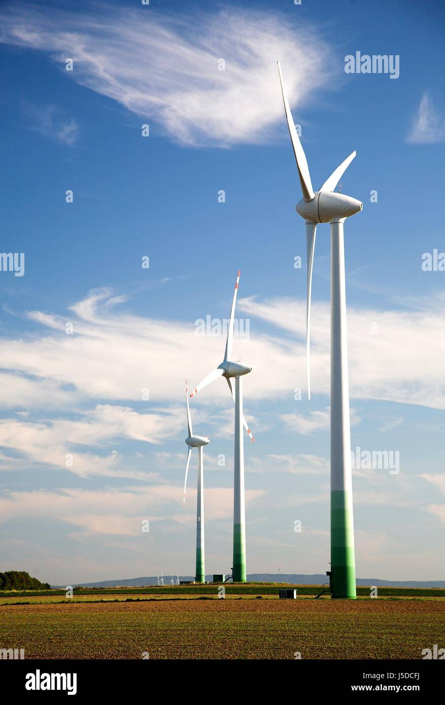 field energy power electricity electric power wind power station wind ...