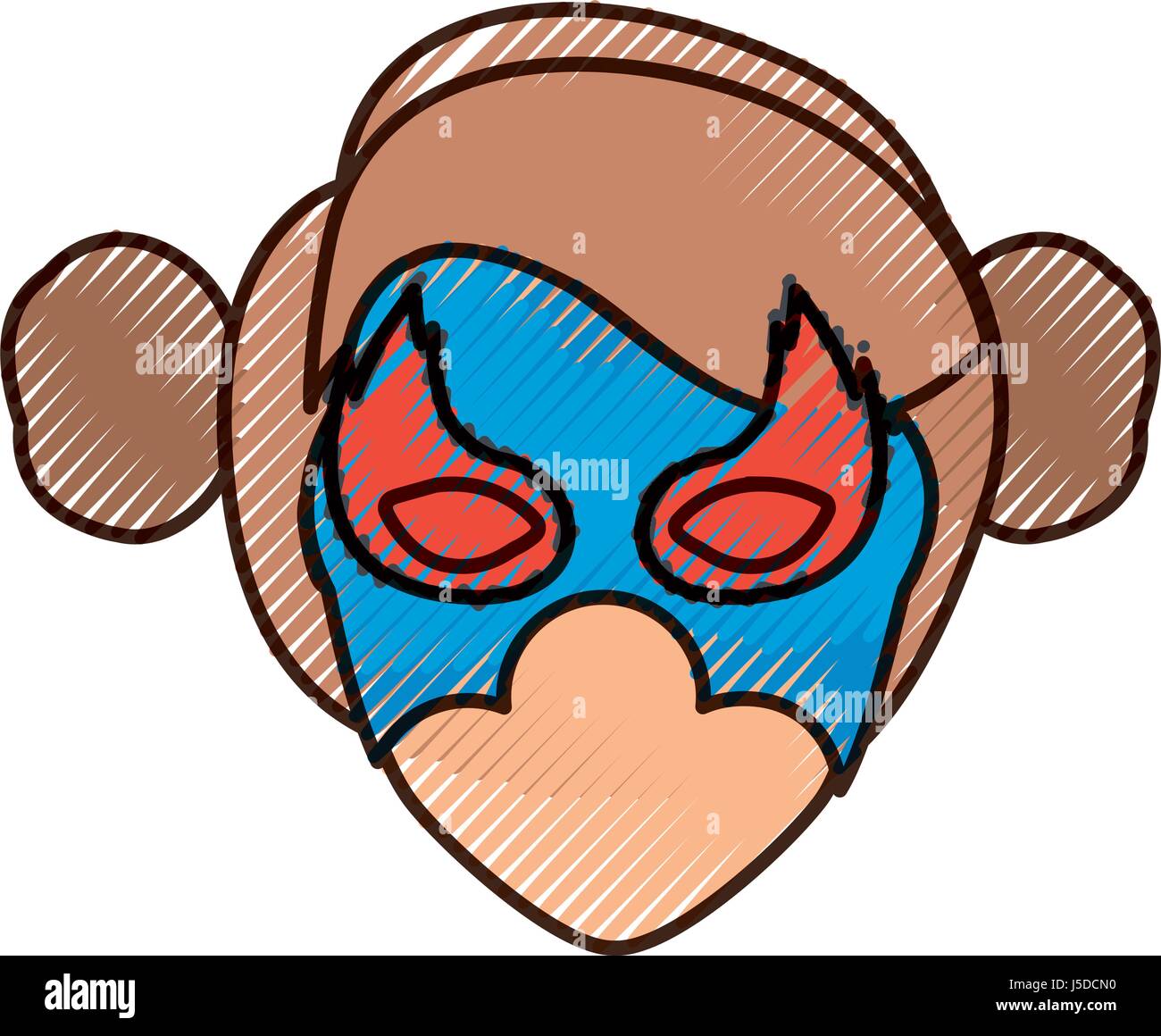 colored pencil silhouette of faceless woman superhero with collected ...