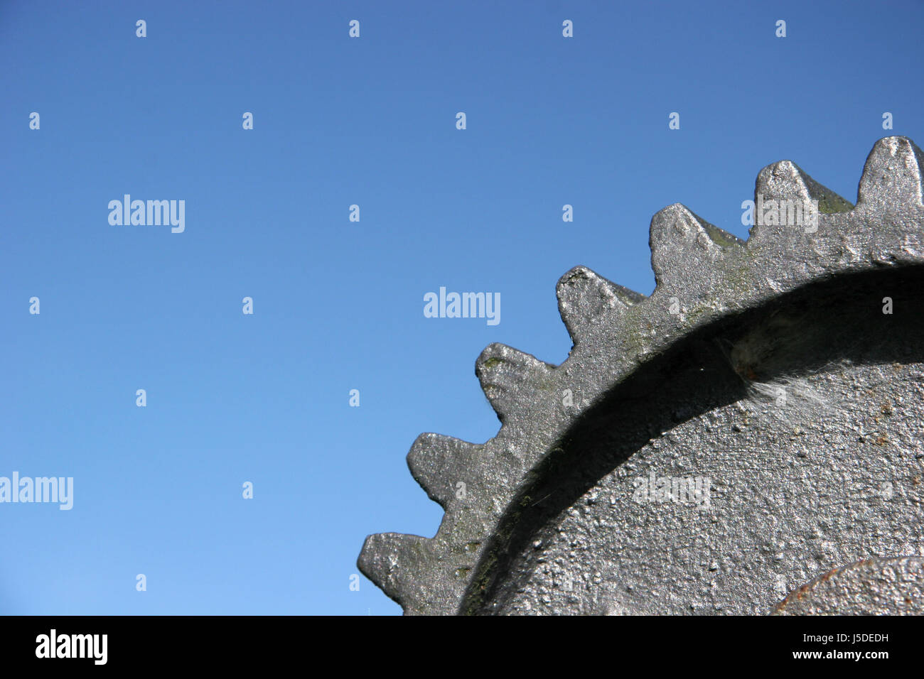 blue wheel technical engineering engine drive motor teeth metal rusty ...